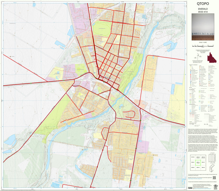 Emerald (8550-414) Map by Department of Natural Resources and Mines ...
