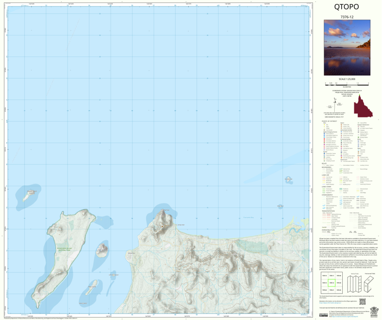 Horn Island (7376-12) Map by Department of Natural Resources and Mines ...