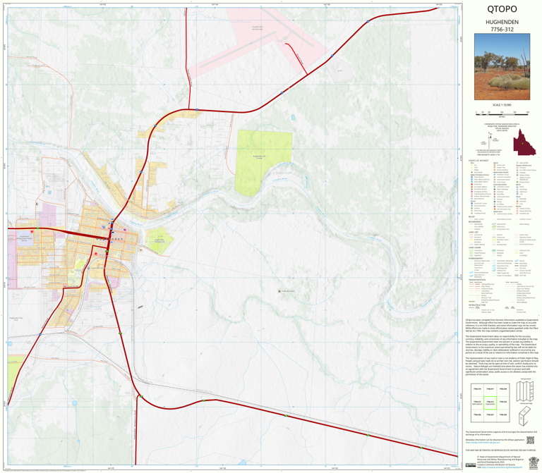 Hughenden (7756-312) Map by Department of Natural Resources and Mines ...