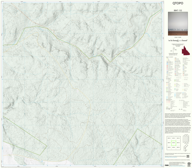 Isla Gorge (8847-132) Map by Department of Natural Resources and Mines ...