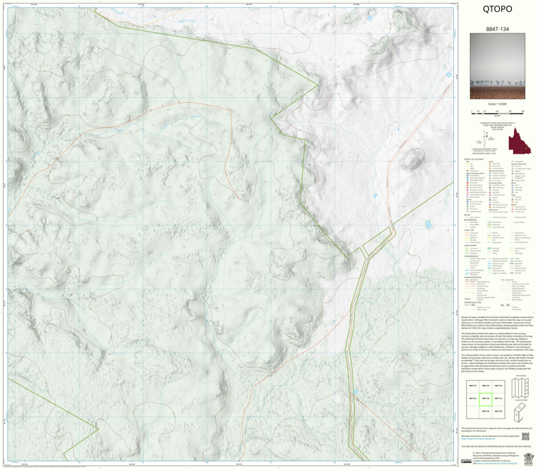Isla Gorge (8847-134) Map by Department of Natural Resources and Mines ...