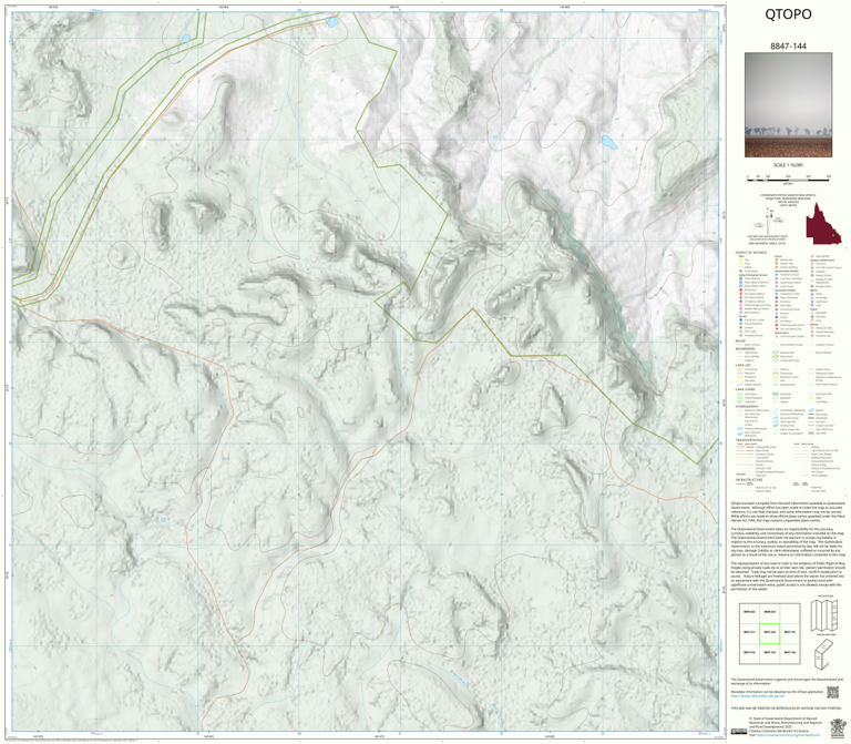Isla Gorge (8847-144) Map by Department of Natural Resources and Mines ...