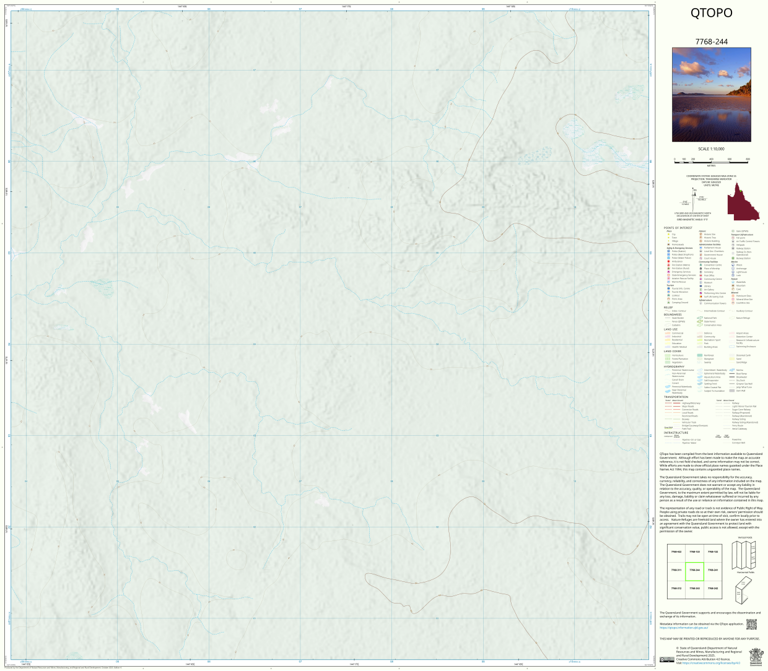 Jack Lakes (7768-244) Map by Department of Natural Resources and Mines ...