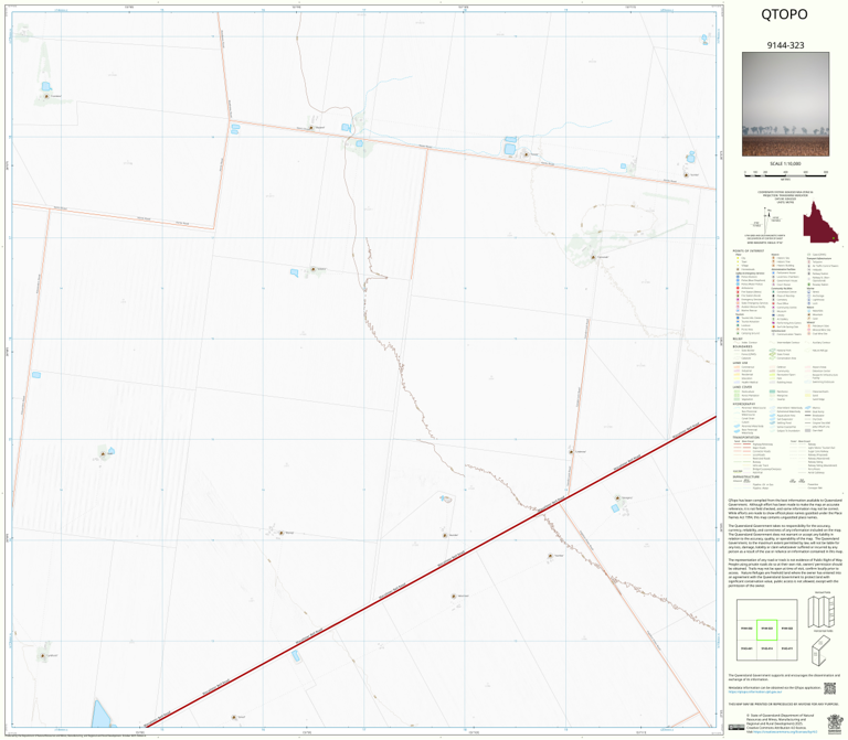Jimbour (9144-323) Map by Department of Natural Resources and Mines ...