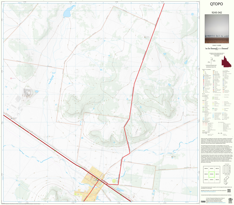 Jondaryan (9243-342) Map by Department of Natural Resources and Mines ...