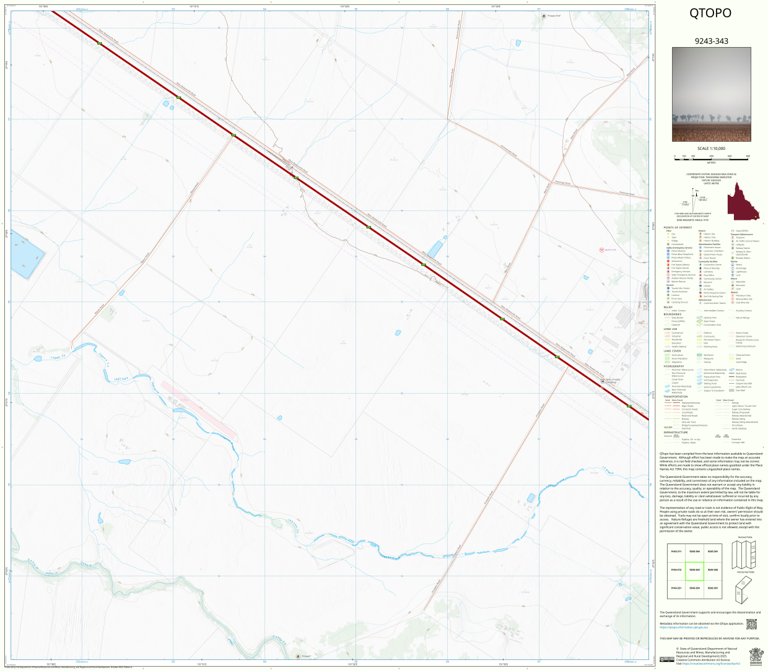Jondaryan (9243-343) Map by Department of Natural Resources and Mines ...