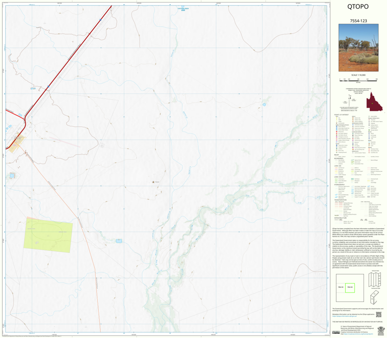 Manuka (7554-123) Map by Department of Natural Resources and Mines ...