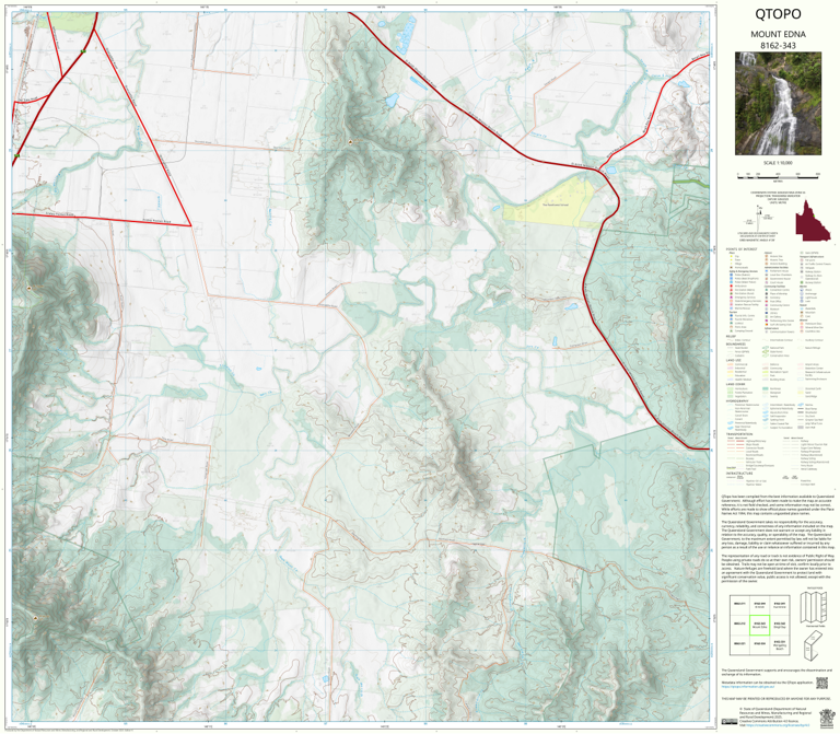 Mount Edna (8162-343) Map by Department of Natural Resources and Mines ...