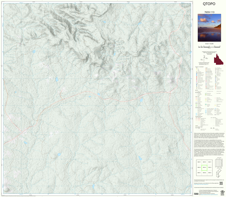 Mount Moran (7659-113) Map by Department of Natural Resources and Mines ...