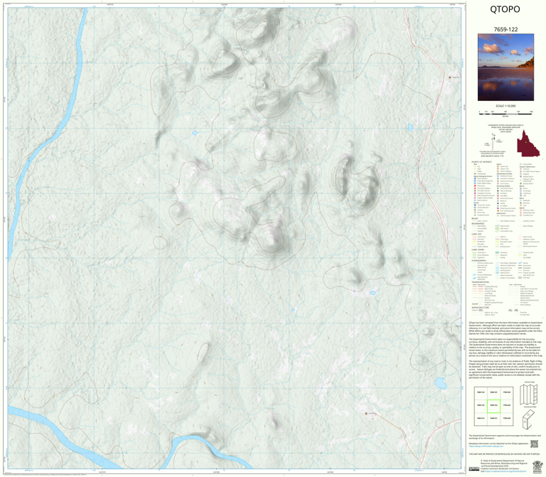 Mount Moran (7659-122) Map by Department of Natural Resources and Mines ...