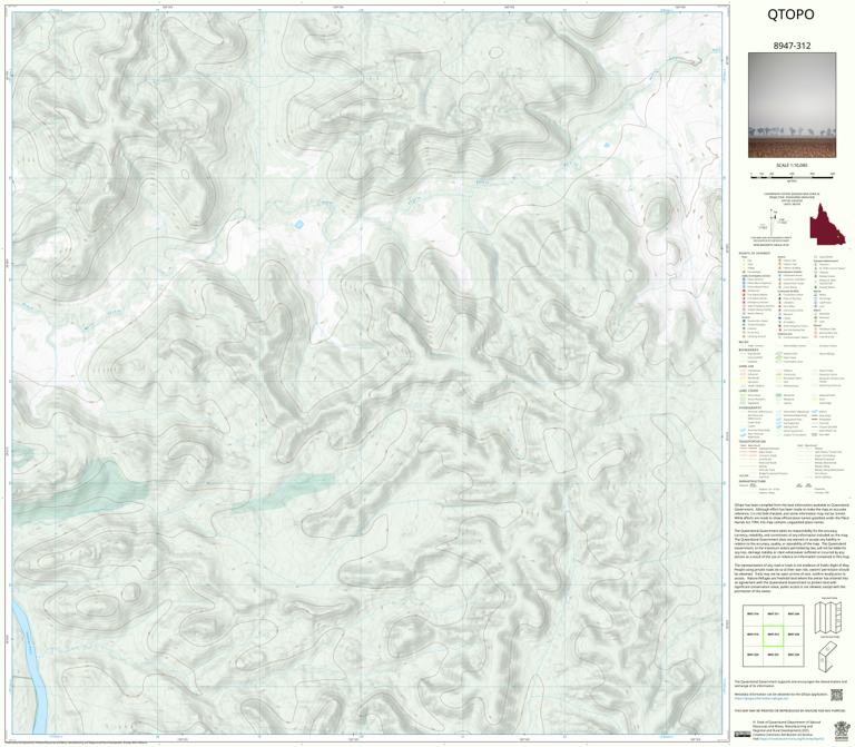 Mount Moss (8947-312) Map by Department of Natural Resources and Mines ...