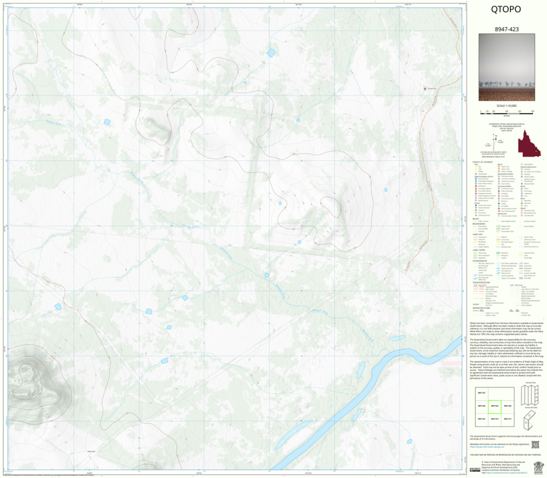 Mount Ox (8947-423) Map by Department of Natural Resources and Mines ...