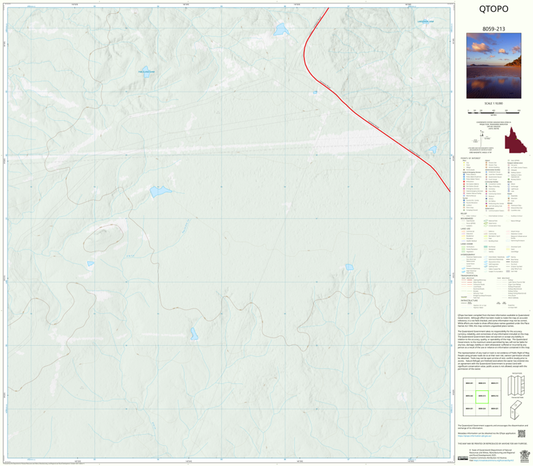 Mount Podge (8059-213) Map by Department of Natural Resources and Mines ...