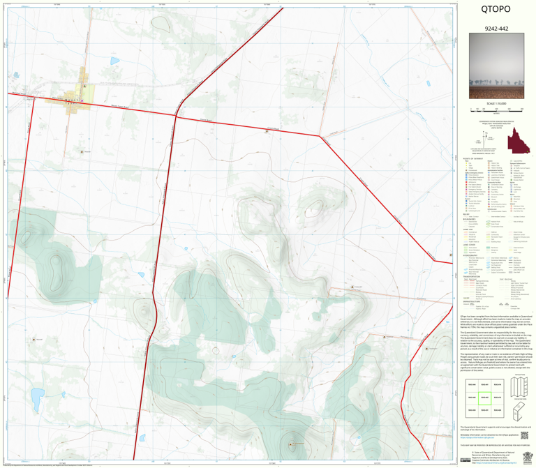Mount Tyson (9242-442) Map by Department of Natural Resources and Mines ...