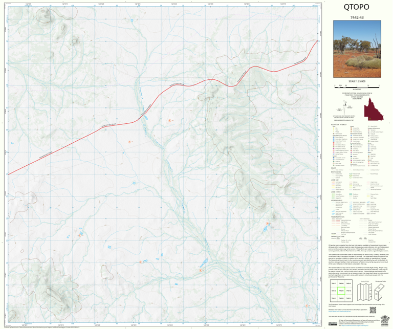 Nockatunga (7442-43) Map by Department of Natural Resources and Mines ...