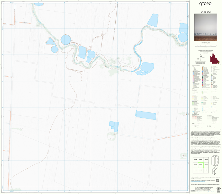 Oakey Creek (9143-242) Map by Department of Natural Resources and Mines ...