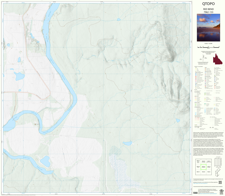 Red Bend (7962-133) Map by Department of Natural Resources and Mines ...