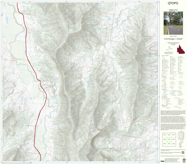 Rosevale (9342-213) Map by Department of Natural Resources and Mines ...