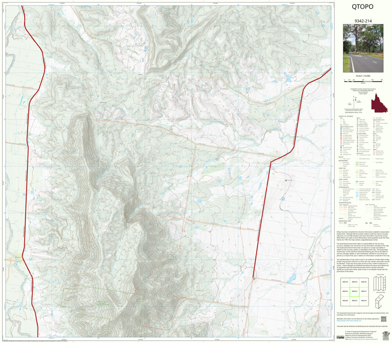 Rosevale (9342-214) Map by Department of Natural Resources and Mines ...