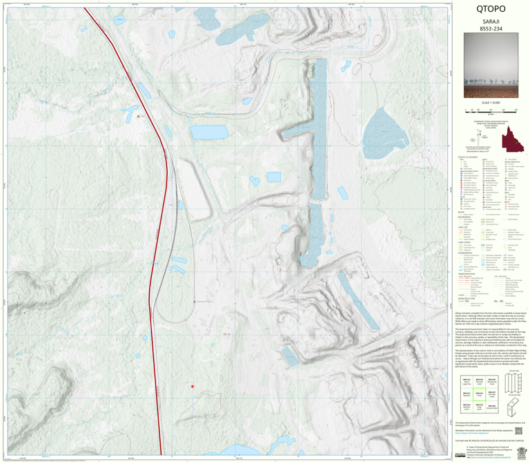 Saraji (8553-234) Map by Department of Natural Resources and Mines ...