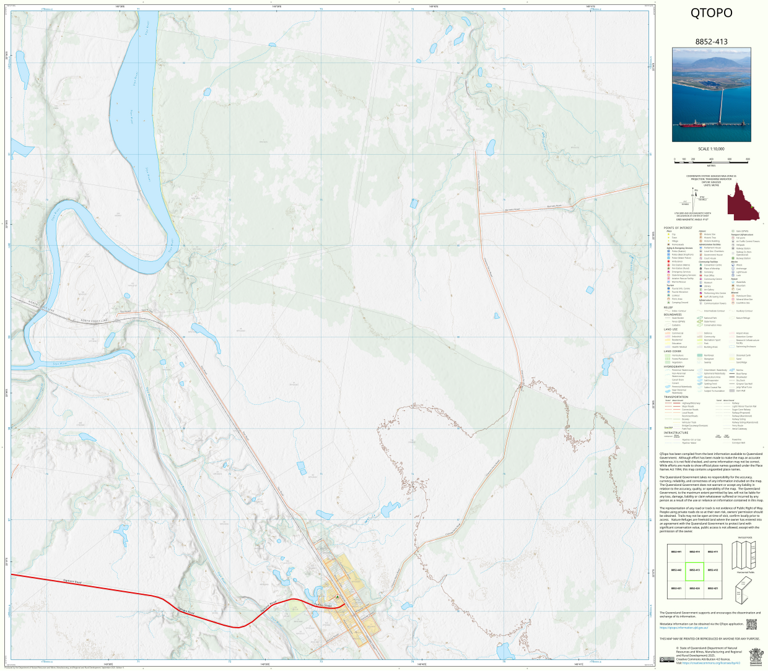 Styx (8852-413) Map by Department of Natural Resources and Mines ...