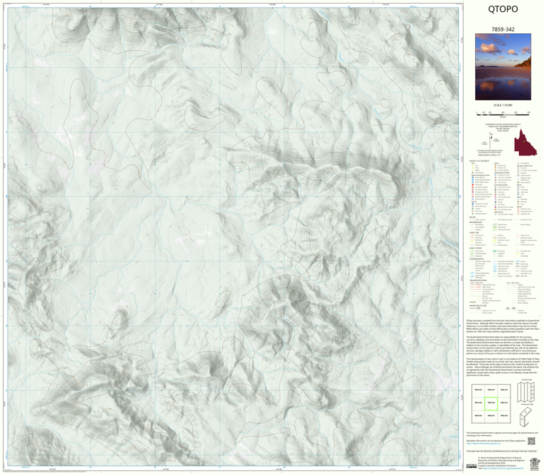 Teddy Mount (7859-342) Map by Department of Natural Resources and Mines ...