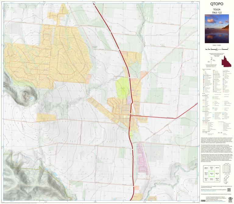 Tolga (7963-122) Map by Department of Natural Resources and Mines ...