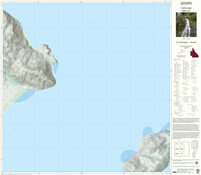 Turtle Bay (8064-221) Map by Department of Natural Resources and Mines ...