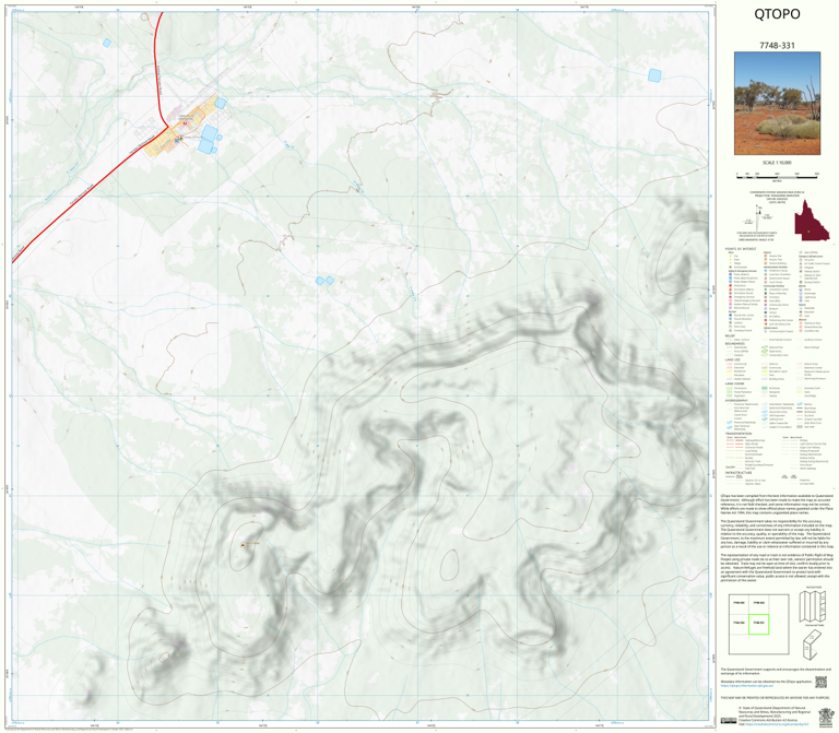 Yaraka (7748-331) Map by Department of Natural Resources and Mines ...