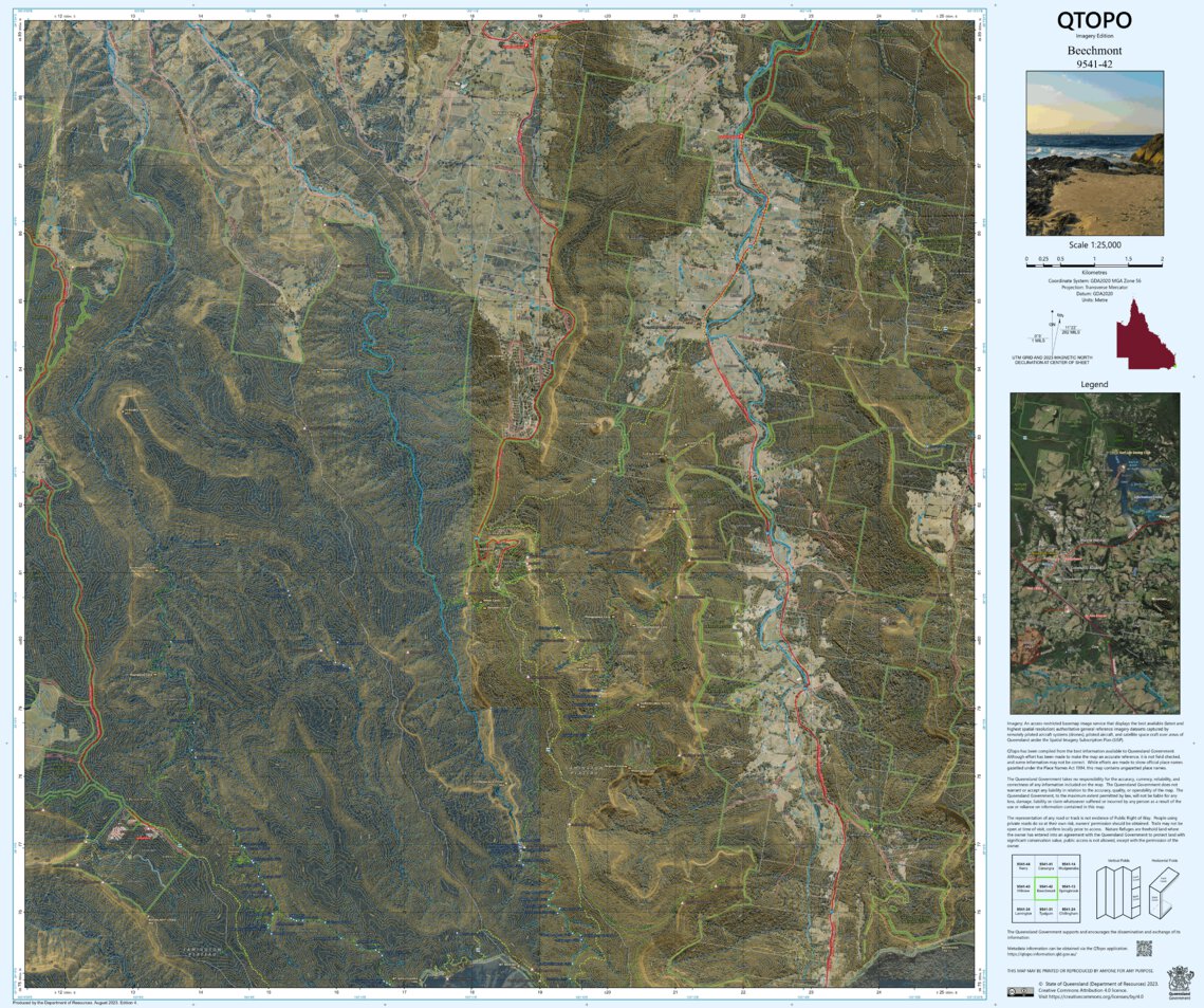 Beechmont (9541-42i) Map by Department of Resources | Avenza Maps