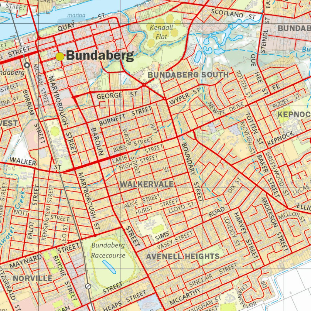 Bundaberg (9348-2) Map by Department of Resources | Avenza Maps
