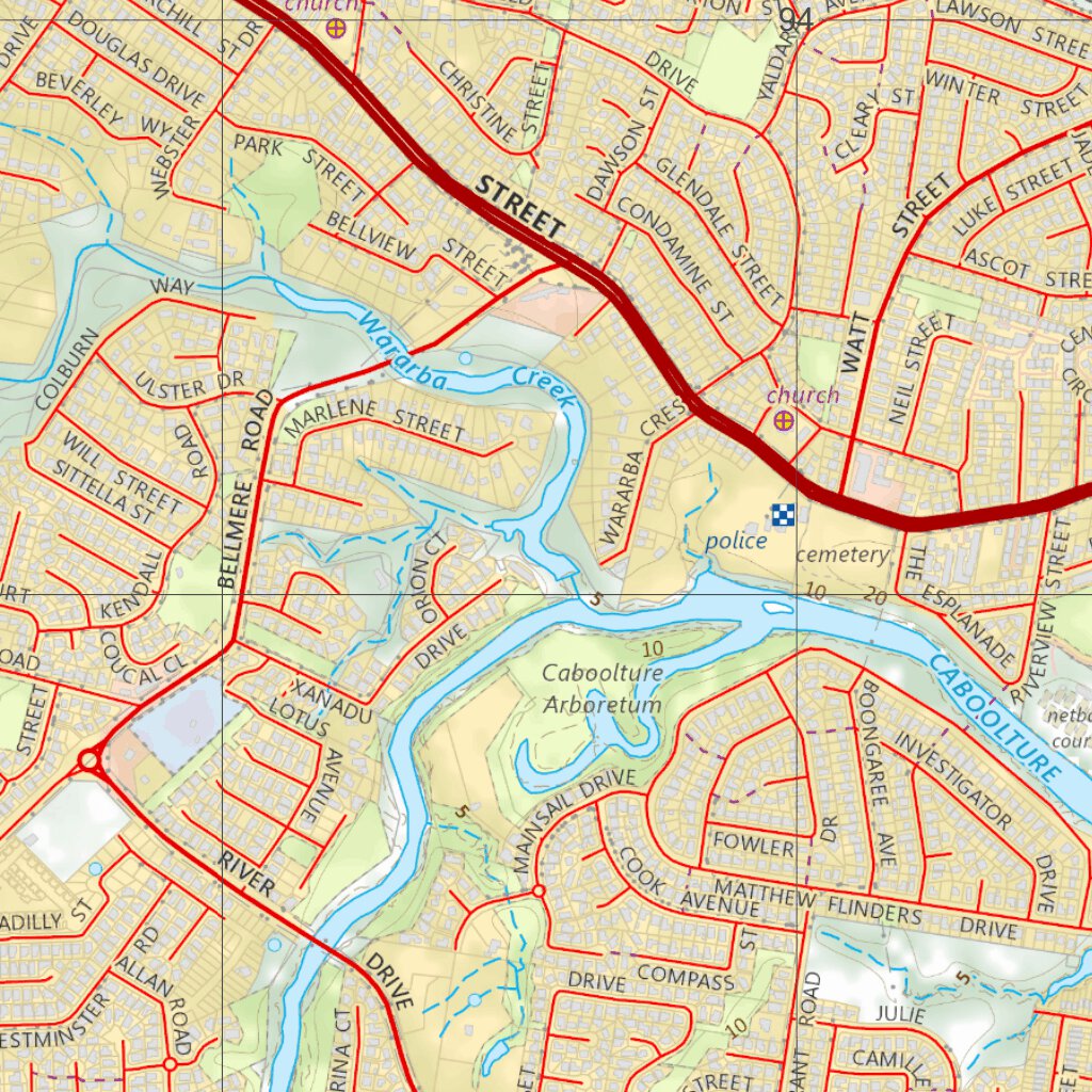 Caboolture (9443-11) Map by Department of Resources | Avenza Maps