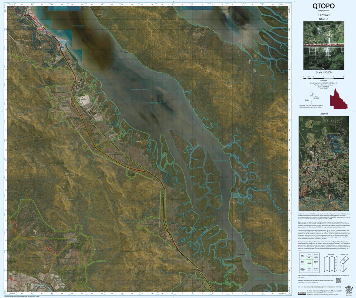 Cardwell (8161-3i) Map by Department of Resources | Avenza Maps