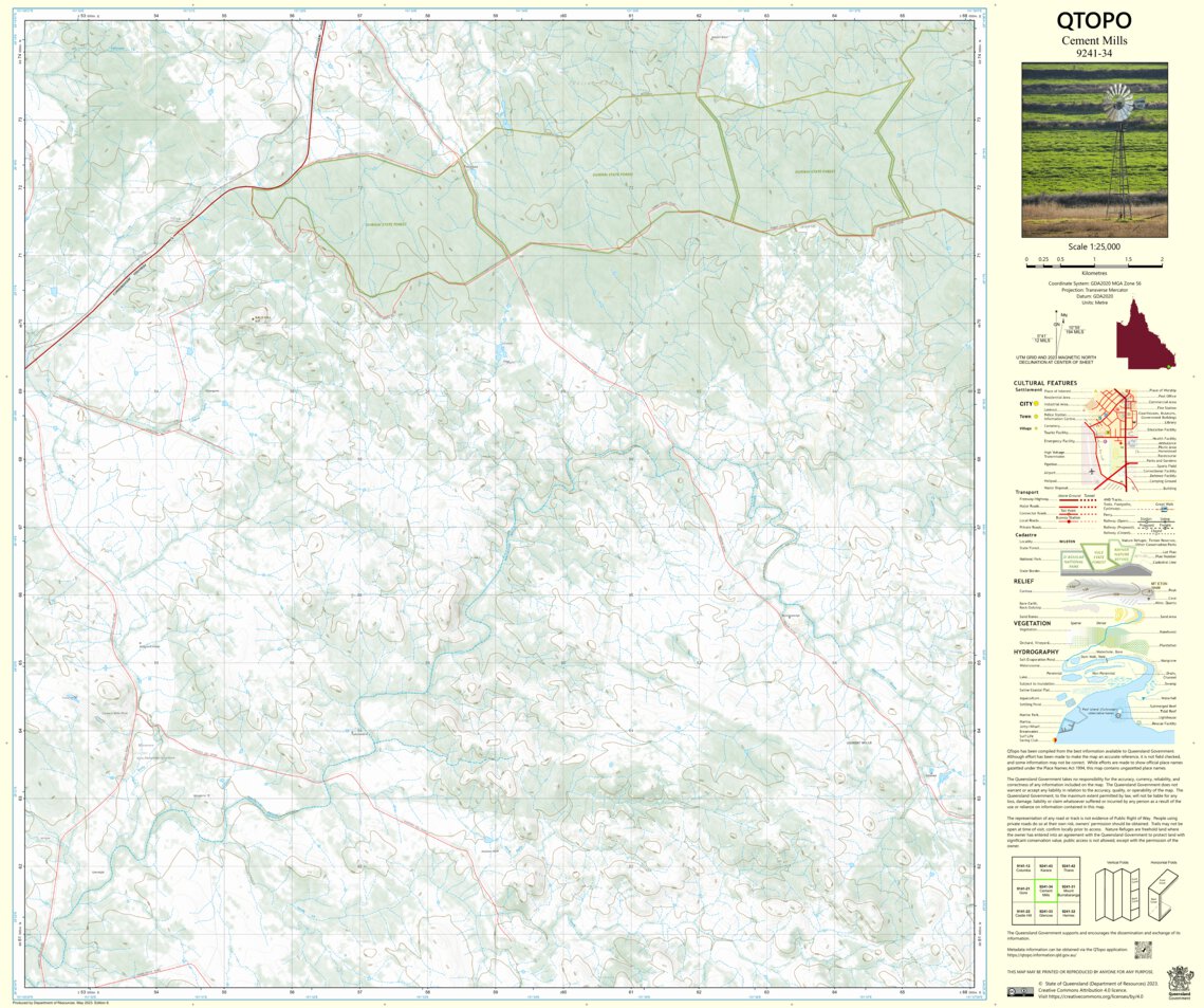 Cement Mills (9241-34) Map by Department of Resources | Avenza Maps