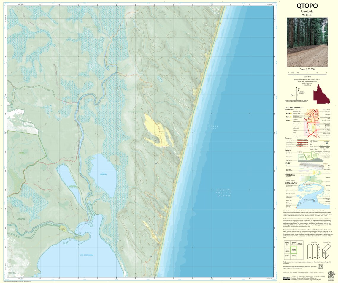 Cooloola (9545-43) Map by Department of Resources | Avenza Maps