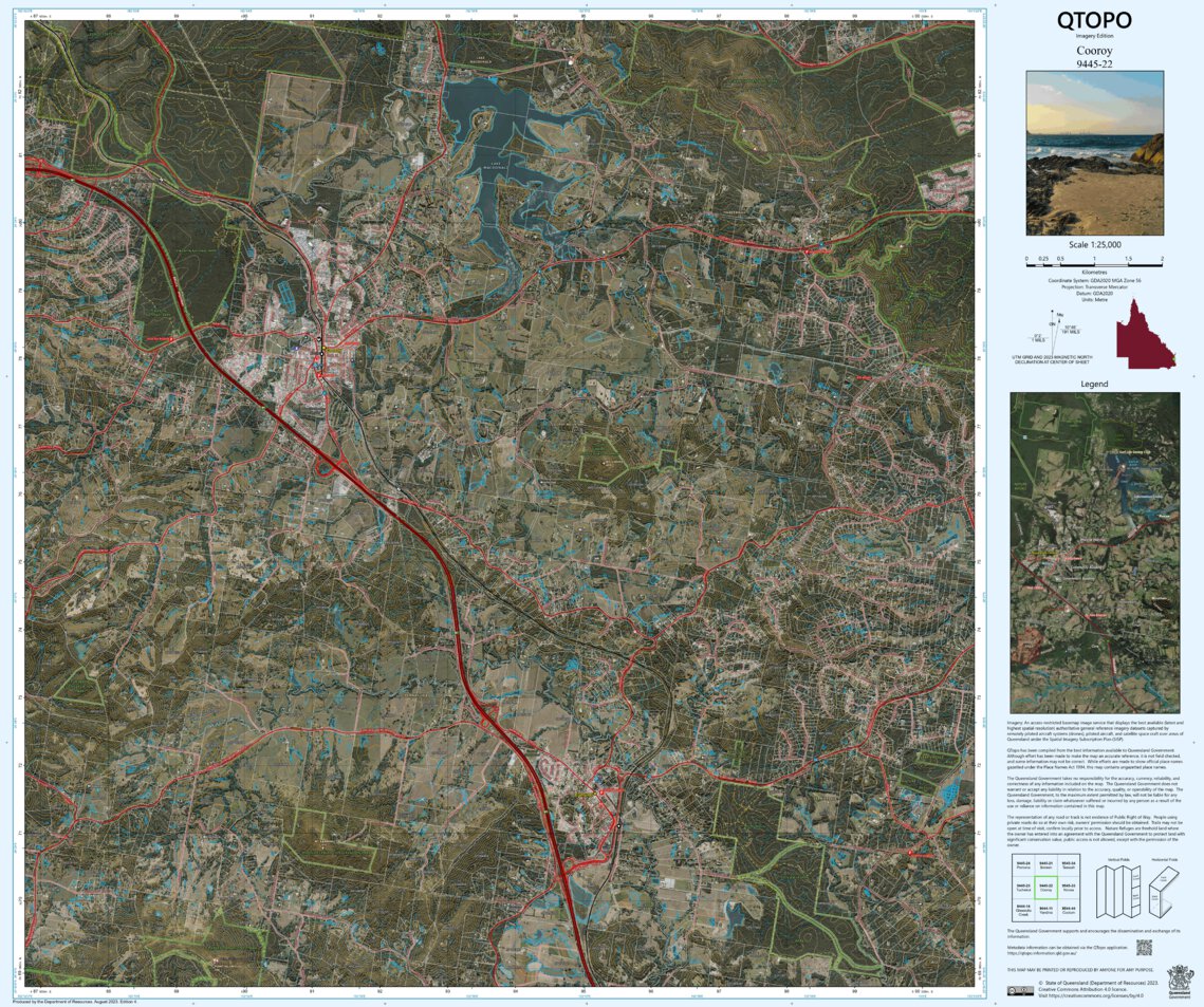 Cooroy (9445-22i) Map by Department of Resources | Avenza Maps
