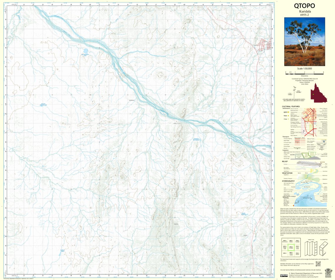 Kuridala (6955-2) Map by Department of Resources | Avenza Maps