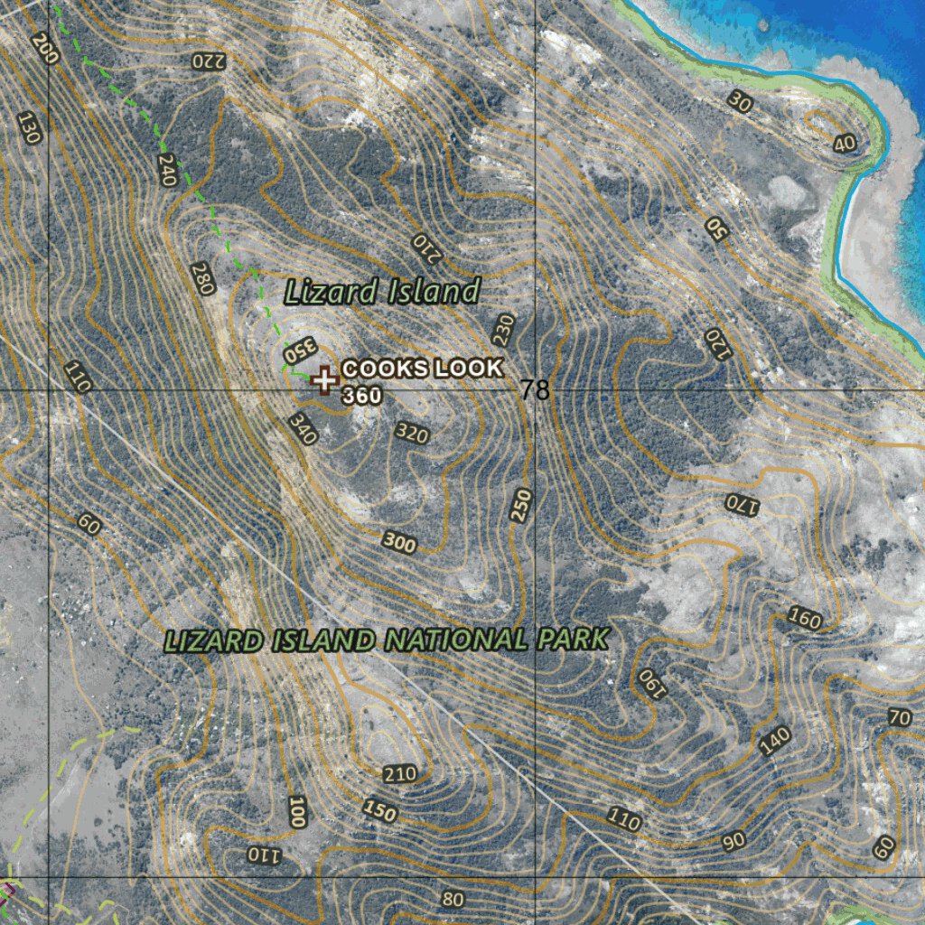 Lizard Island (7968-12i) Map by Department of Resources | Avenza Maps