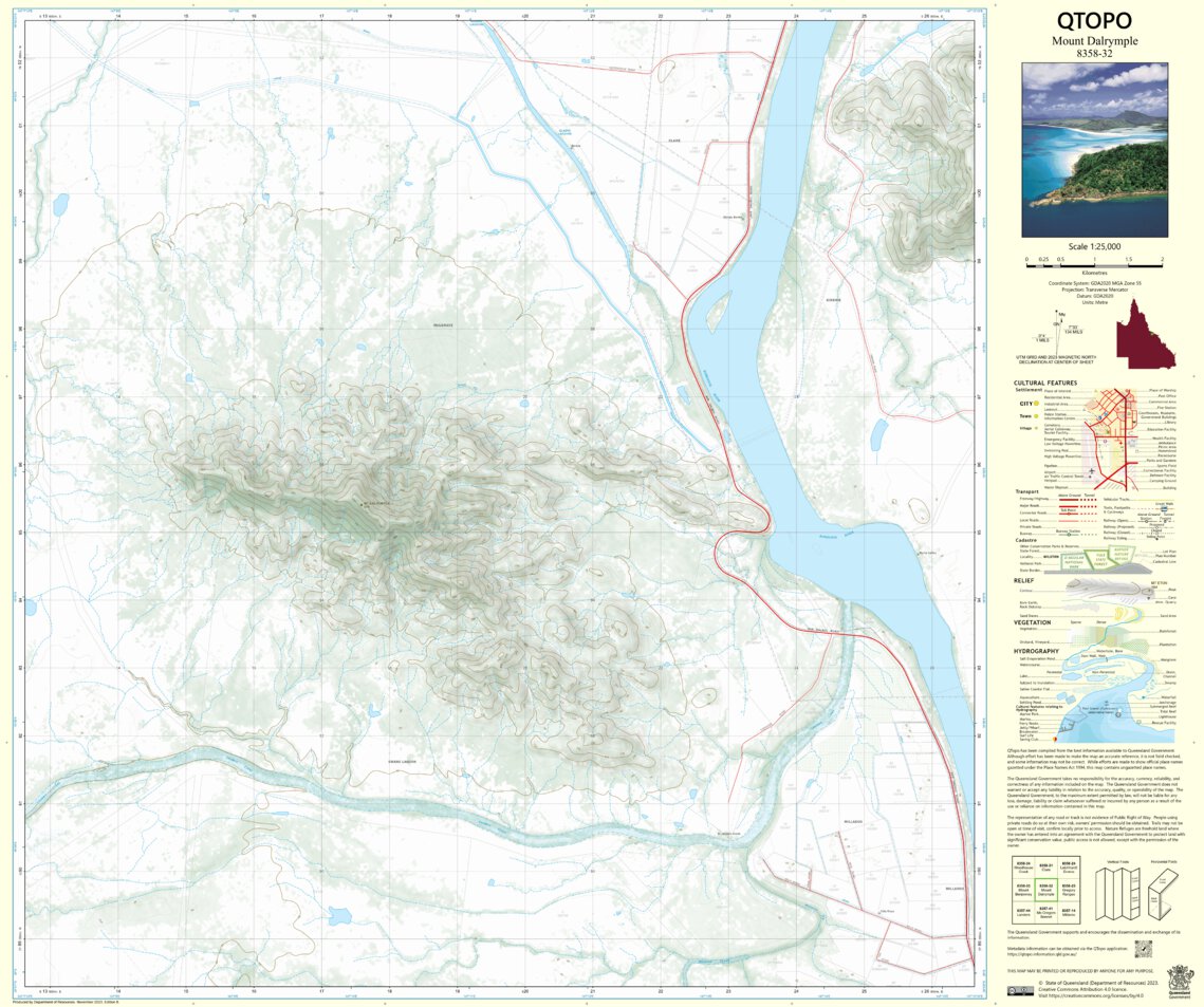 Mount Dalrymple (8358-32) Map by Department of Resources | Avenza Maps
