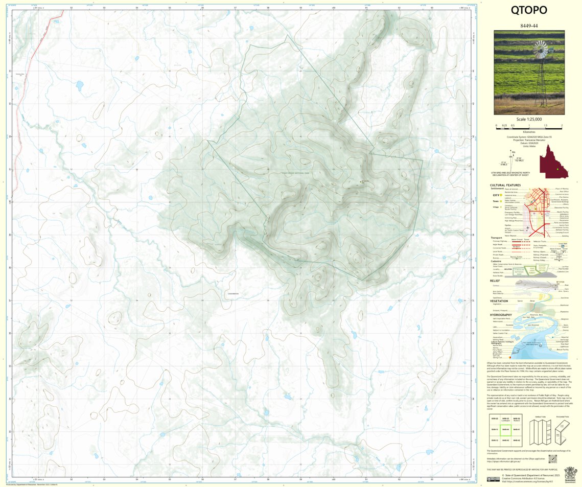 Mount Hall (8449-44) Map by Department of Resources | Avenza Maps