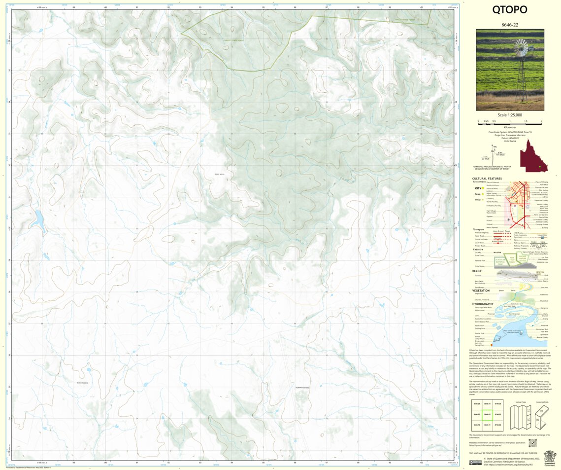 Mount Hutton (8646-22) Map by Department of Resources | Avenza Maps