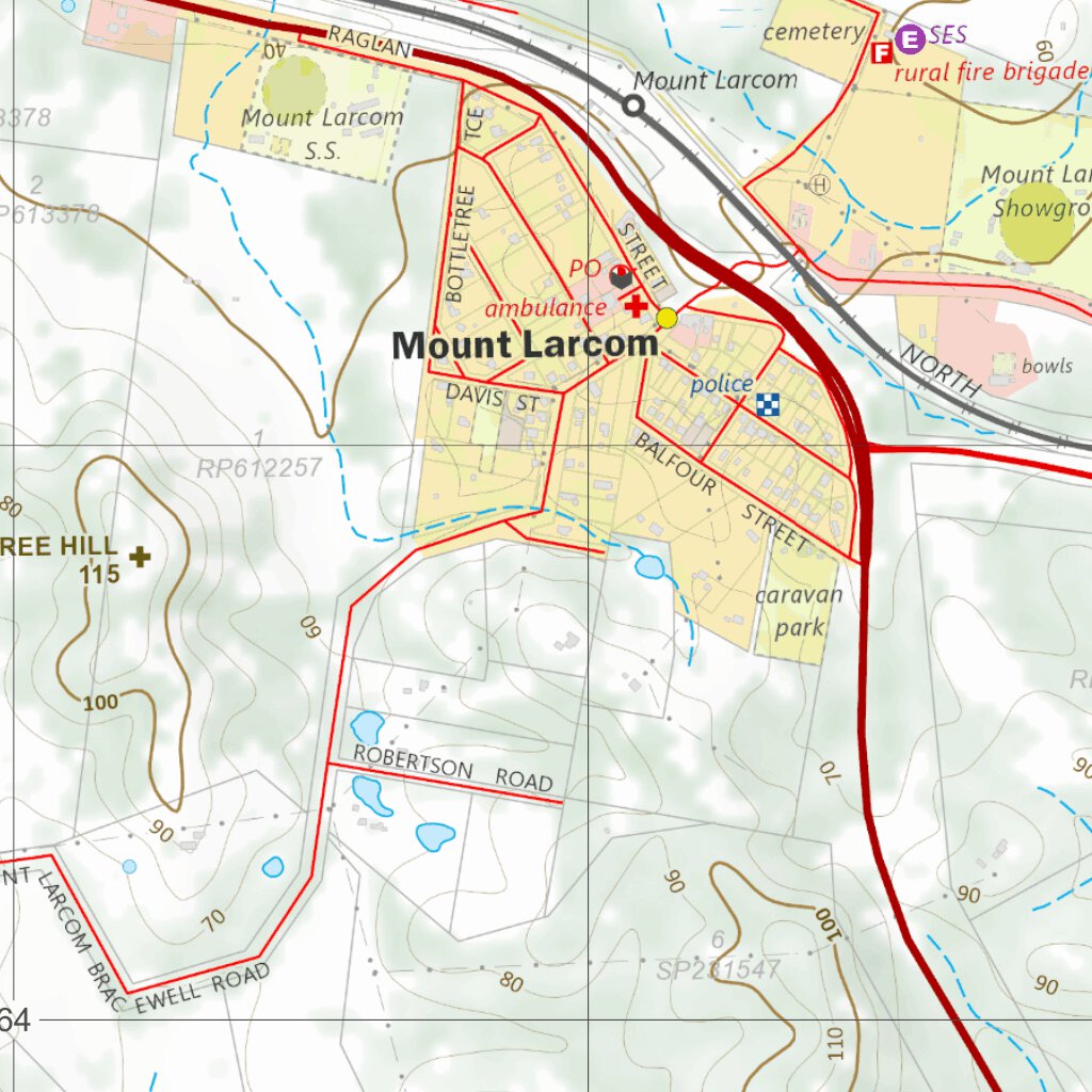 Mount Larcom (9050-21) Map by Department of Resources | Avenza Maps