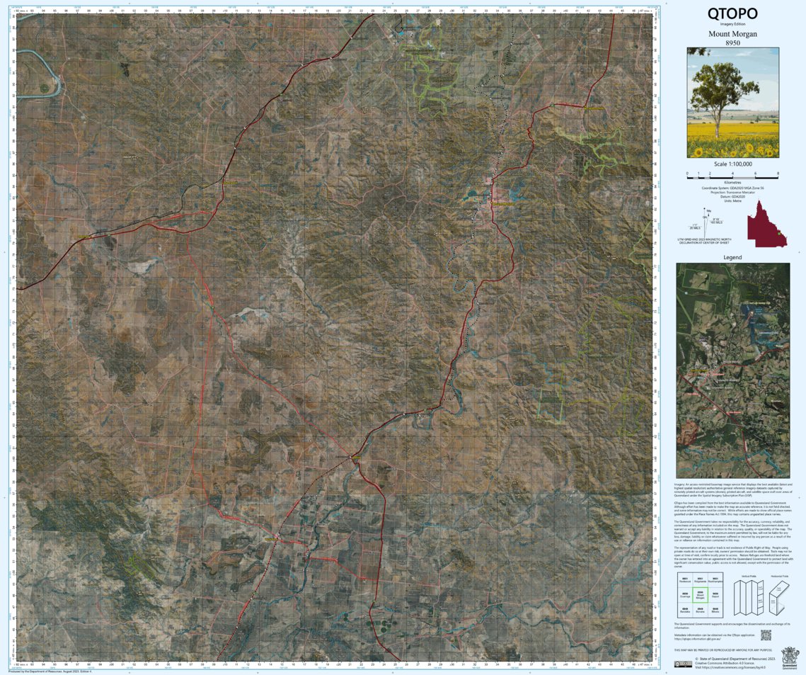 Mount Morgan (8950i) Map by Department of Resources | Avenza Maps