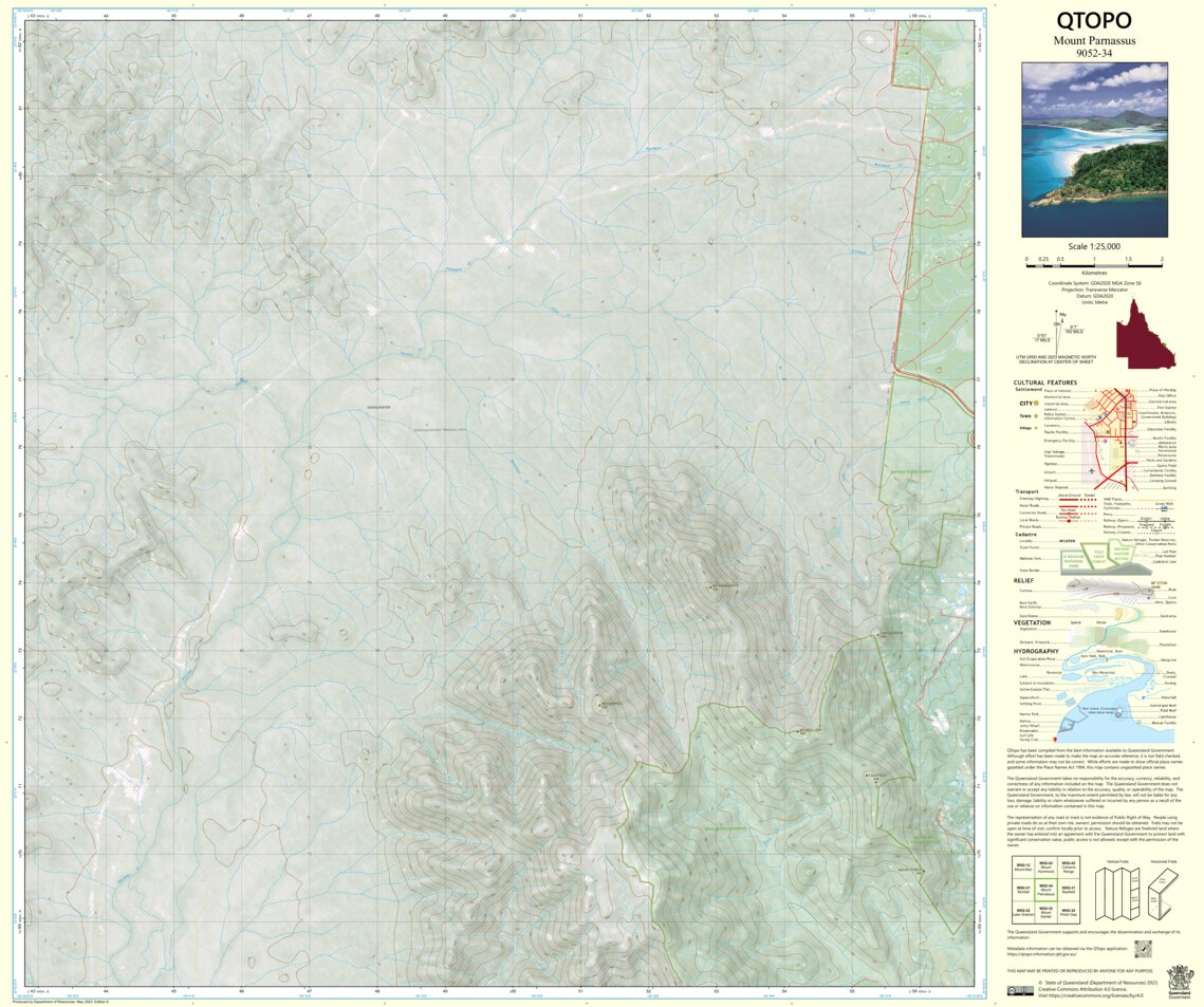 Mount Parnassus (9052-34) Map by Department of Resources | Avenza Maps