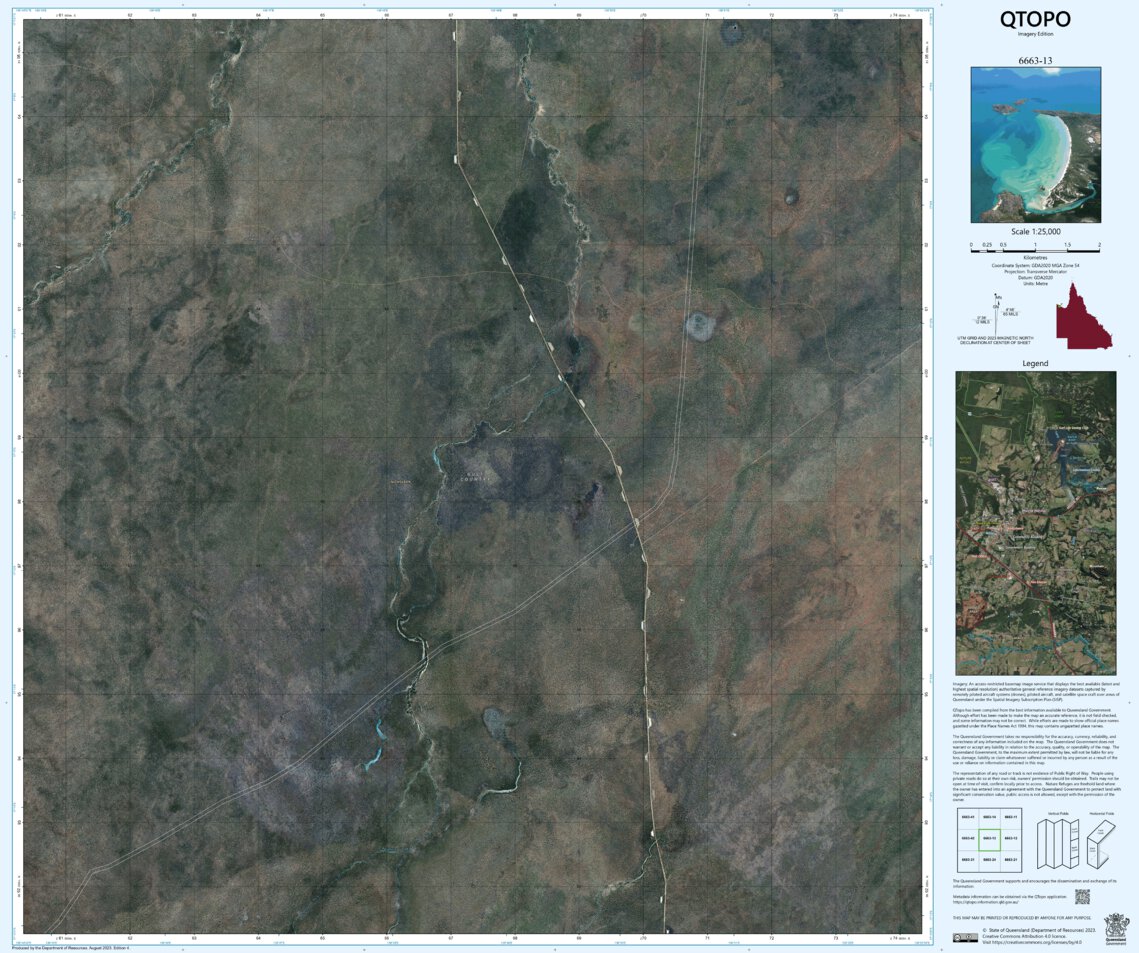 Peacock Lagoon (6663-13i) Map by Department of Resources | Avenza Maps