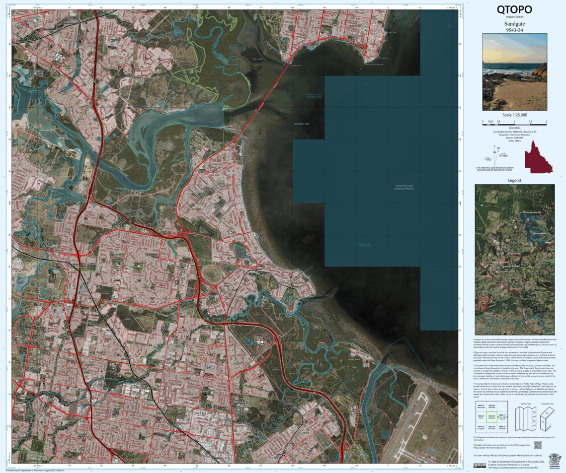 Sandgate (9543-34i) Map by Department of Resources | Avenza Maps