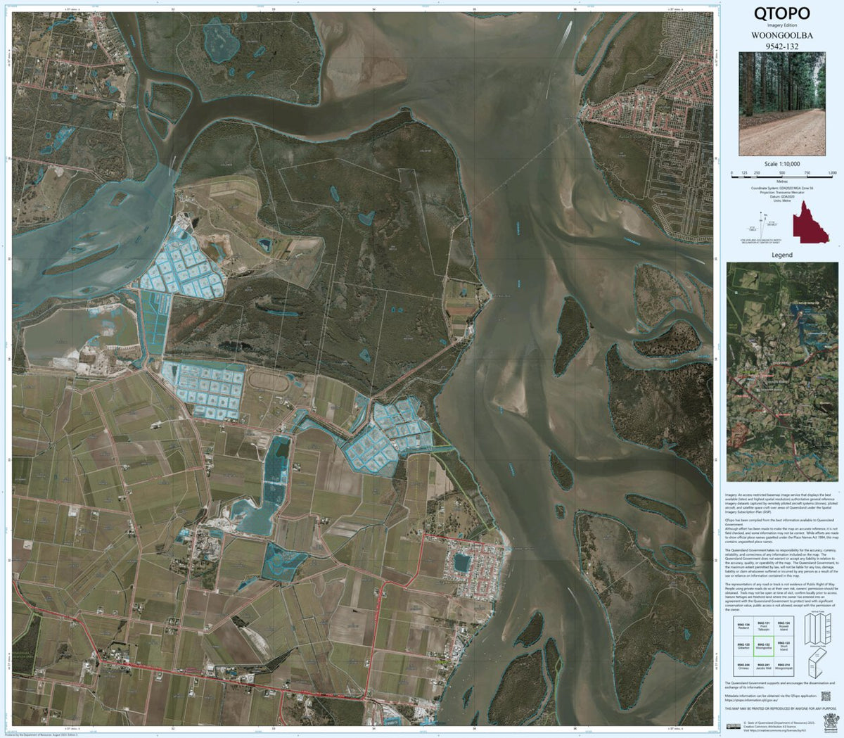 WOONGOOLBA (9542-132i) Map by Department of Resources | Avenza Maps