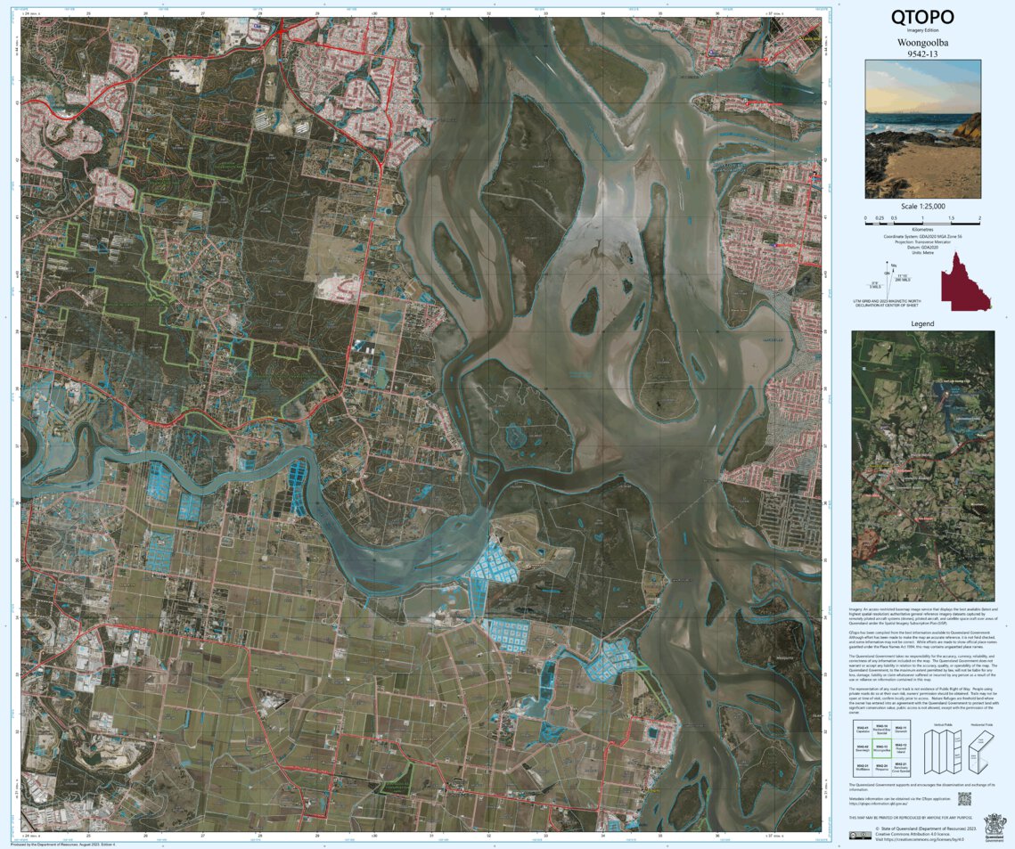 Woongoolba (9542-13i) Map by Department of Resources | Avenza Maps
