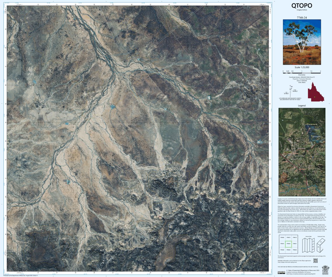 Yaraka (7748-24i) Map by Department of Resources | Avenza Maps