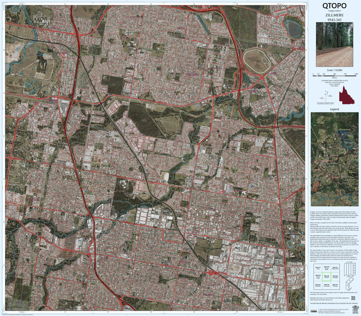ZILLMERE (9543-343i) Map by Department of Resources | Avenza Maps